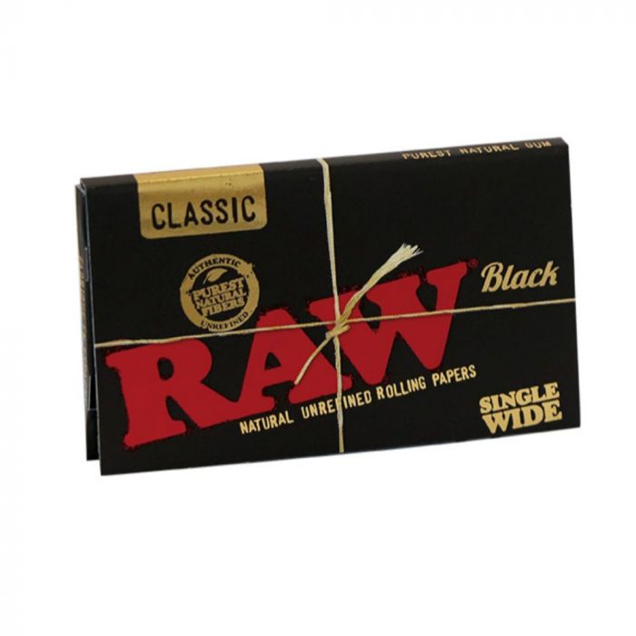 Raw Classic Black Single Wide Double Window Rolling Papers Single